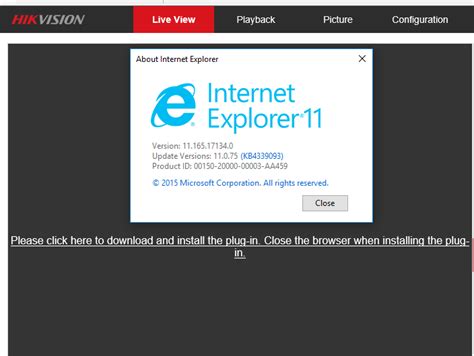 hikvision ie plugin not working with ie 11 165 17134 0 ip cam talk