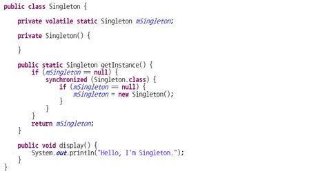 디자인 패턴 4 싱글턴 패턴 Singleton Pattern 디자인 패턴 4 싱글턴 패턴 Singleton Pattern