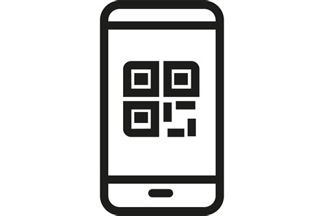 QR Code In Smartphone Line Icon QR Scan Graphic By Pch Vector Creative Fabrica