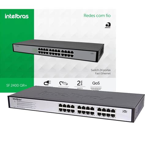 Switch Intelbras 24 Portas Fast Ethernet Sf 2400 Qr