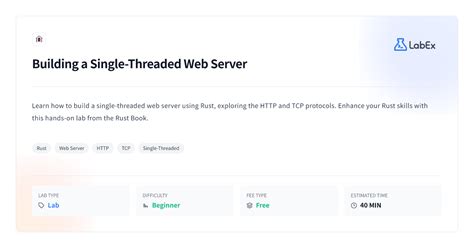 단일 스레드 웹 서버 구축 Rust 프로그래밍 Labex