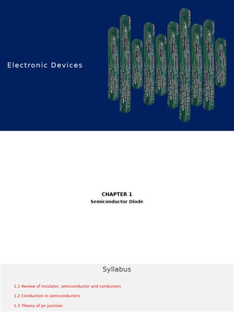Chapter 1 Semiconductor Diode Pdf P N Junction Semiconductors
