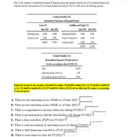 [solved] answers for a h below is the summary of reformulated