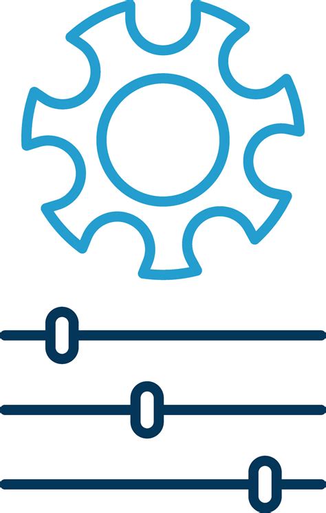 Gear Line Blue Two Color Icon 42986478 Vector Art At Vecteezy