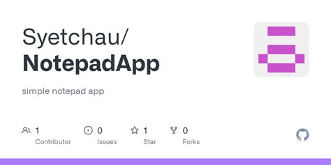 GitHub Syetchau NotepadApp Simple Notepad App
