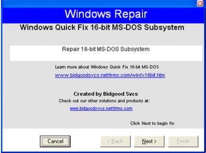 Bit MS DOS Subsystem Error Quick Fix Utilities Utilities Free Software Download