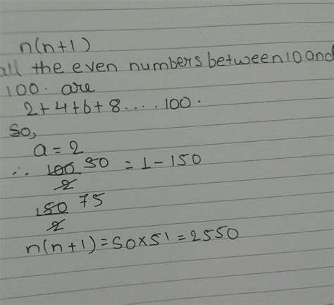 Find The Sum Of All Even Numbers Between 10 And 100 AP Brainly In