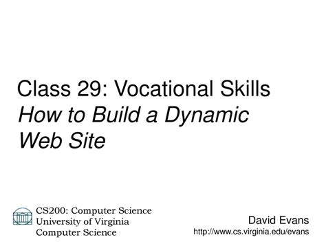 Class 29 Vocational Skills How To Build A Dynamic Web Site Ppt Download