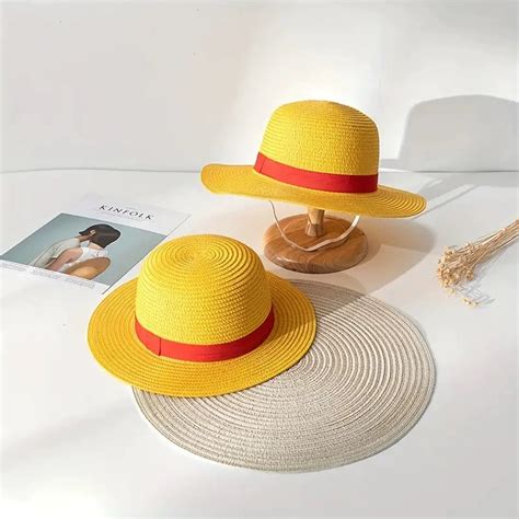 Anime Straw Hat Neutral Flat Straw Hat Neck Rope C Vicedeal