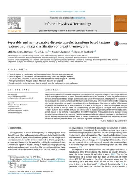 Separable And Non Separable Discrete Wavelet Transform Based Texture Pdf