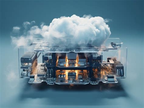 Premium Photo Cloud Data Storage Database Cloud Computing Concept And