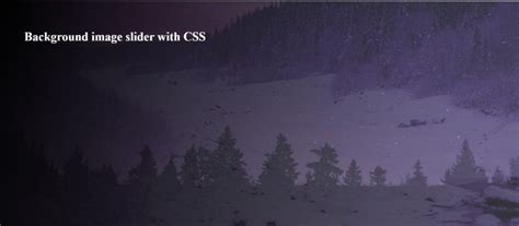 Create Background Image Slider Using Html And Css
