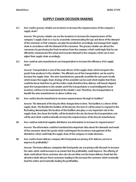 Scm Decision Making Download Free Pdf Supply Chain Inventory