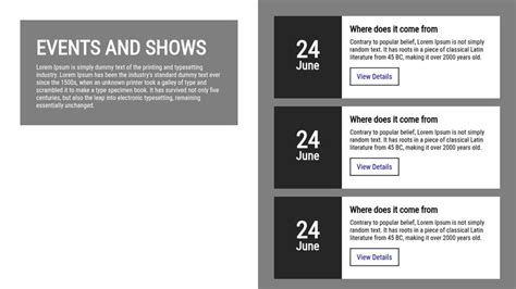 Events Section Ui Design Responsive