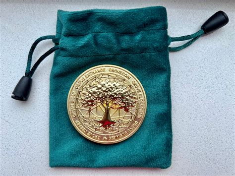 Grove Gold Coin Grvg Grove Token Challenge Coin Crypto Coin Etsy
