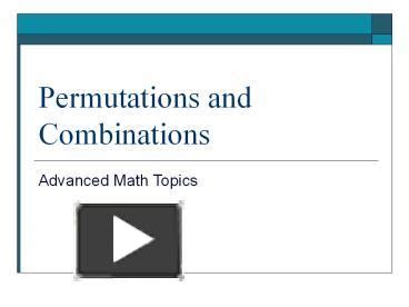 Permutations And Combinations Presentation Free To Download