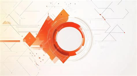 Abstract Technology Background Futuristic Interface With Geometric Shapes Vector Illustration