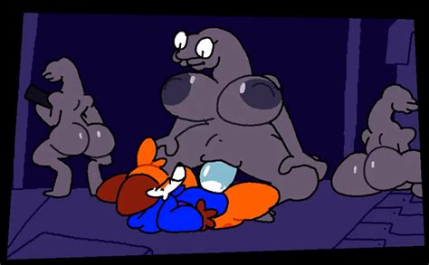 Rule 34 2d Alien Animated Anthro Areola Ass Big Breasts Big Butt Big