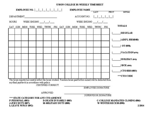 Bi Monthly Timesheet Template Excel
