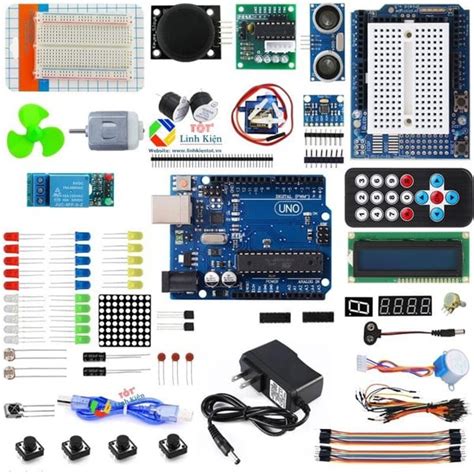 Bộ Kit Arduino Uno R3 Cơ Bản Kèm Nguồn 9v 1a Diy
