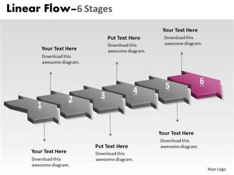 Ppt Theme Work Flow In PowerPoint 2010 Loop Six Phase Enterprise Plan 7 Design