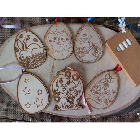 Сет великденски фигурки за оцветяване ПОДАРЪК цветни моливи