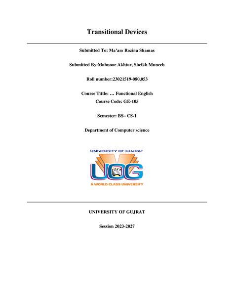 Transitional Devices