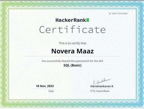 Novera Maaz On Linkedin Sql Certificationsuccess Dataanalysis Datascience Atomcamp