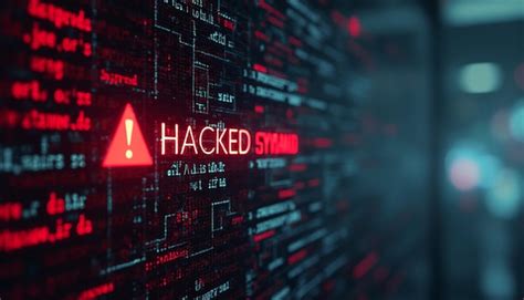 System Hacked Warning Alert Due To Hacker Attack Premium Ai Generated Image