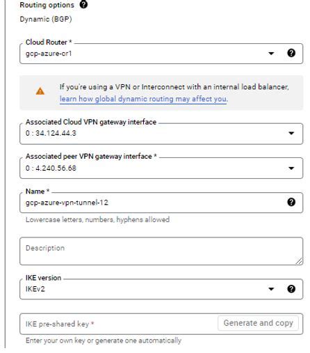GCP To Azure VPN Connectivity Multi Cloud Sagar