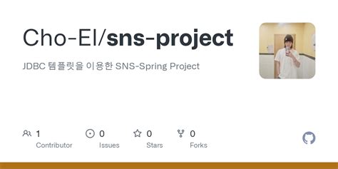 Github Cho Elsns Project Jdbc 템플릿을 이용한 Sns Spring Project