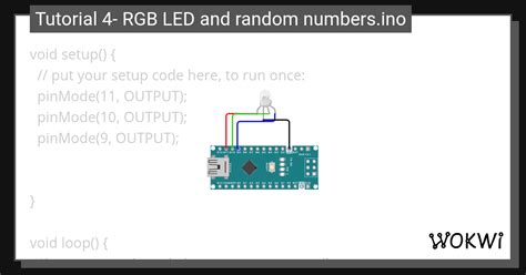 Tutorial 4 Rgb Led And Random O Wokwi Esp32 Stm32 Arduino Simulator