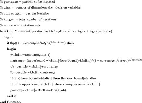 Pseudocode Of Our Mutation Operator The Variation Of Our Mutation