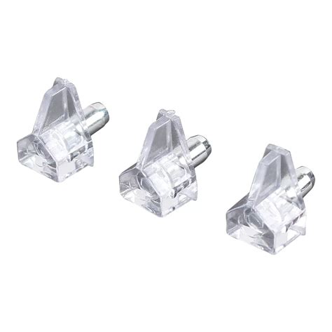 Essentials Mdf Flat Shelf Supports Clear 50 Pack Screwfix