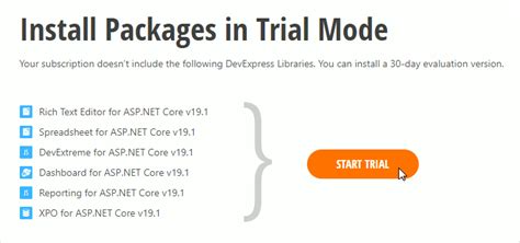 Trial Net Core Controls Via Nuget General Information Devexpress