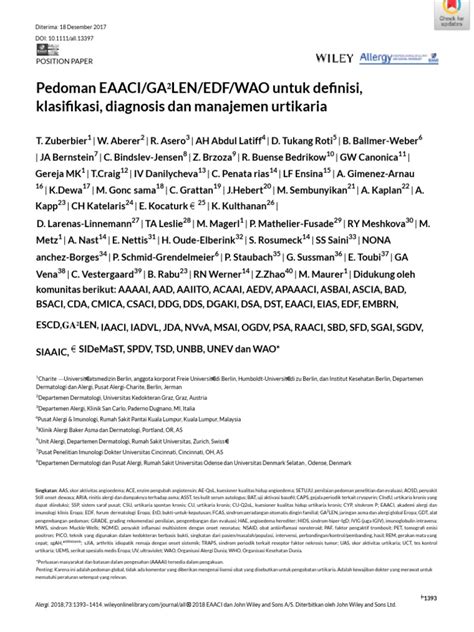 Salinan Terjemahan Guideline Urticaria 2017 Pdf