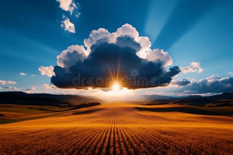 Cloud Cinematic Shadows Are Showcased In A Low Angle Shot Of Dark