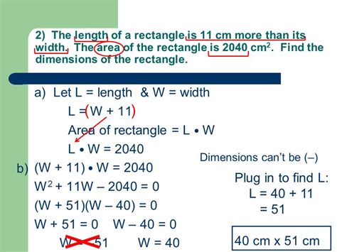 48 Polynomial Word Problems A Define The Variable B Write The