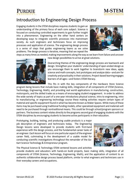 21 Extended Lesson Plan Introduction To Engineering Design Process