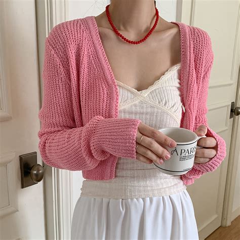 아더먼데이 비비드💙보들보들 컬러감톡톡 미니 볼레로가디건 비비드컬러 봄신상 여름가디건 크롭 루즈핏가디건 여름신상