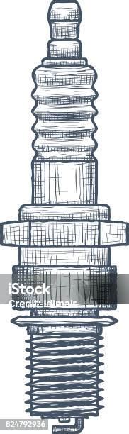 점화 플러그 아이콘 템플릿입니다 자동차 또는 자동차 서비스 아이콘입니다 벡터 교통수단에 대한 스톡 벡터 아트 및 기타 이미지