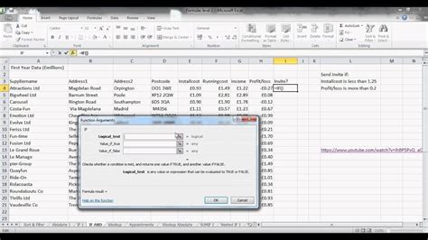 If Function Using And Youtube