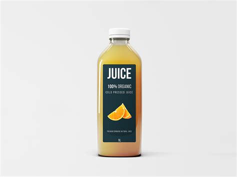 Free Big Glass Juice Bottle Mockup — Free Mockup World
