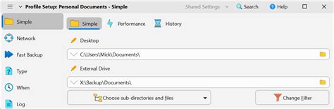 Using Syncbackpro Easy Mode Simple
