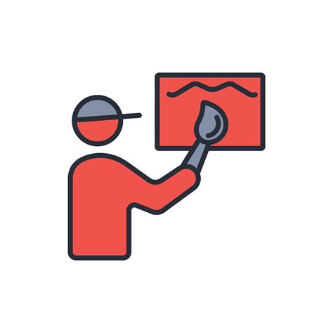 Artist Icon Editable Stroke Linear Style Sign For Use Web Design Logo Symbol Illustration