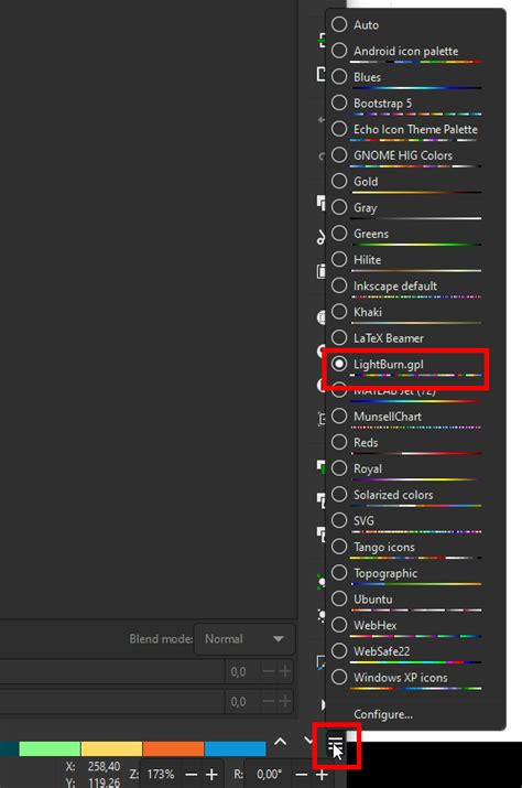 Inkscape Colorpallet For Lightburn Lightburn Software Questions Lightburn Software Forum