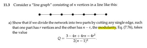 Solved Consider A Line Graph Consisting Of N Vertices Chegg