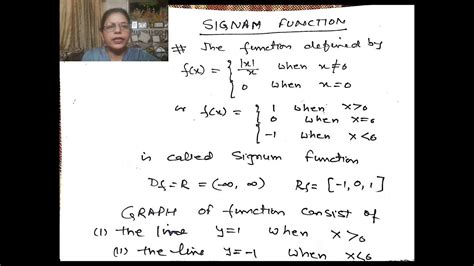 Signum Function Andits Graph 6 Youtube