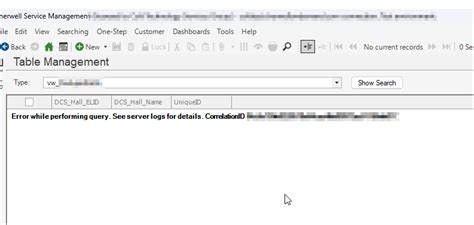 correlation error querying tables views after refresh