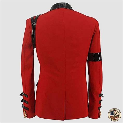 Michael Jackson Red Costume Jacket Award Ceremony Style Cosplay